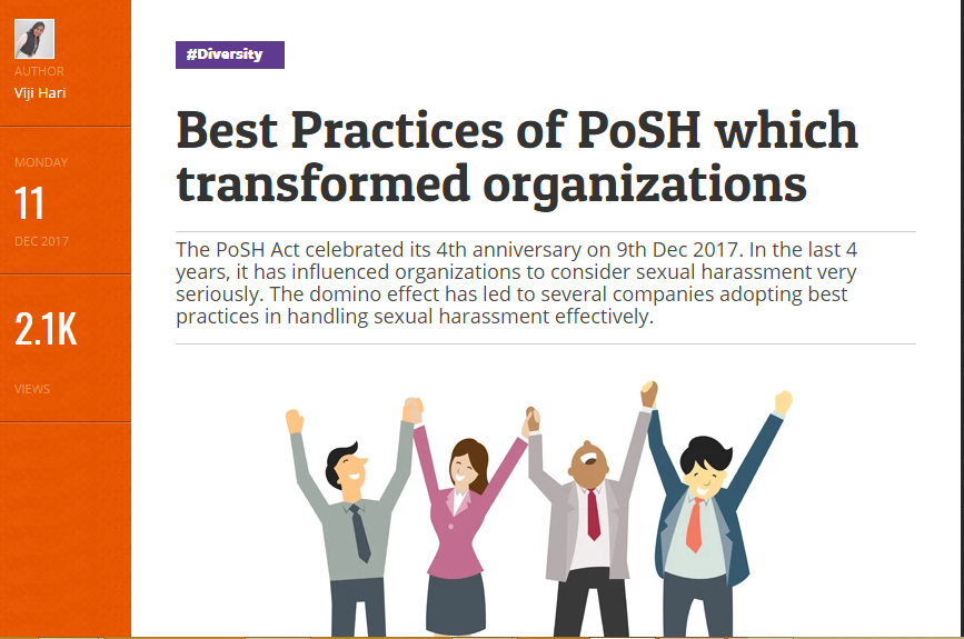 Best Practices of PoSH which transformed organizations - Kelp