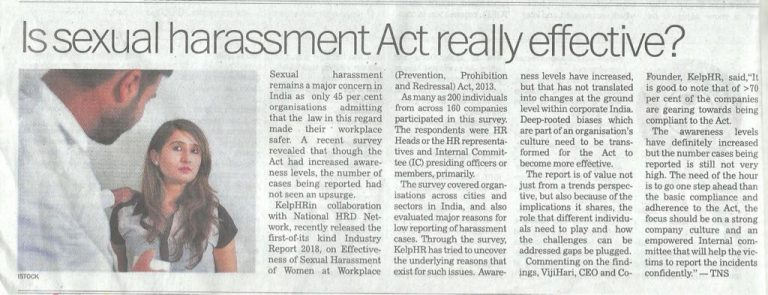 Is Sexual Harassment Act really effective - Kelp