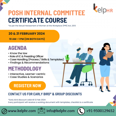PoSH IC Certificate Course - 20 & 21 February 2024 - Kelp